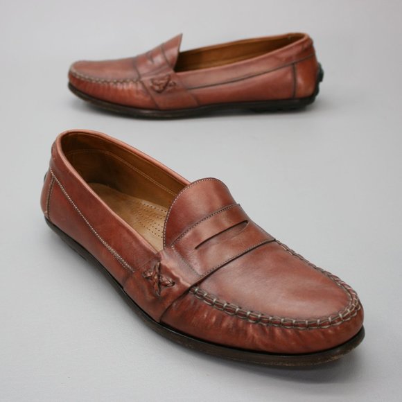 Bragano | Shoes | Bragano Mens 3 M Penny Brown Leather Moctoe Driving ...